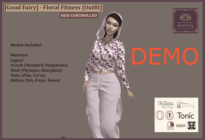 Second Life Marketplace - [Good Fairy] - Floral Fitness {Outfit} *DEMO*